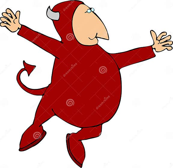 Jumping devil stock illustration. Illustration of hell - 1520457
