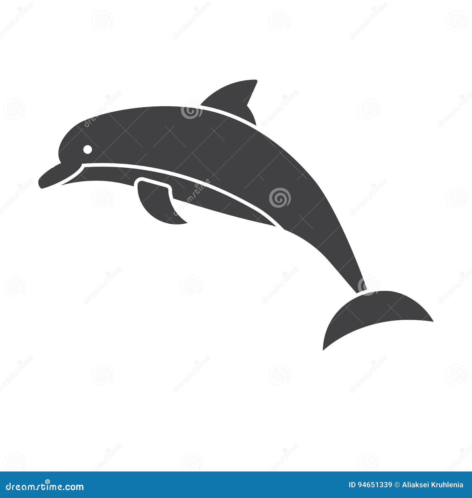 Jumping dolphins icon stock vector. Illustration of playing - 94651339