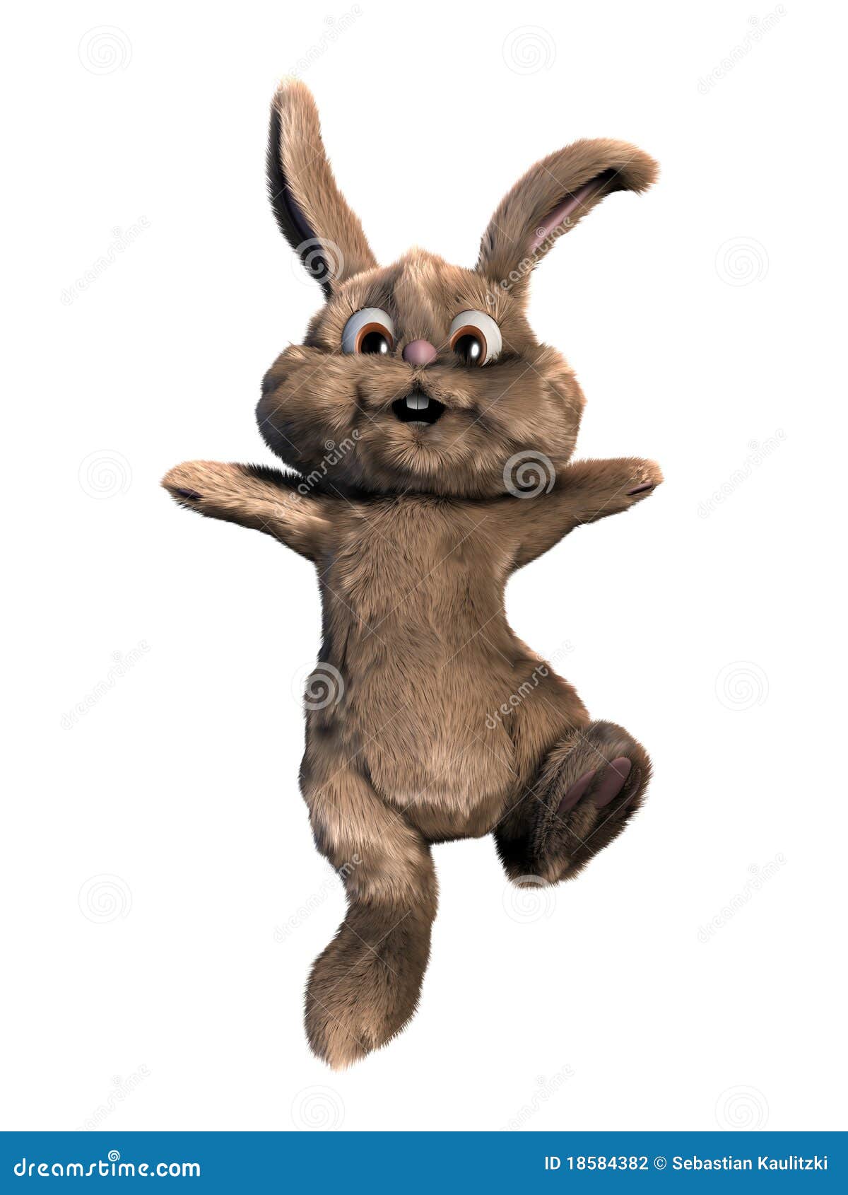 Jumping easter bunny stock illustration. Illustration of cartoon - 18584382