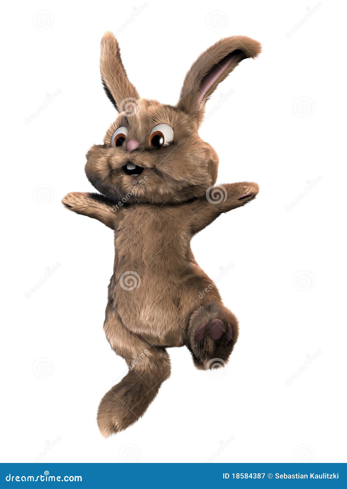 Jumping easter bunny stock illustration. Illustration of animal - 18584387