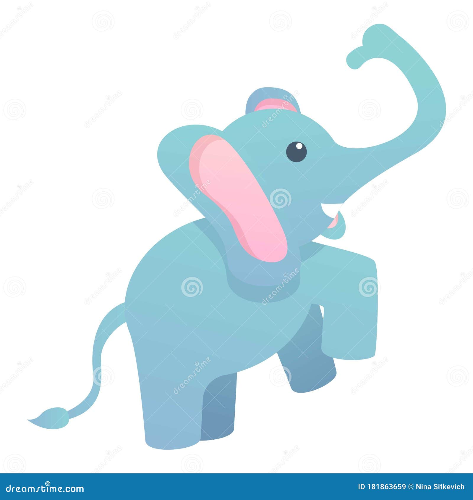 Jumping Elephant Icon, Cartoon Style Stock Vector - Illustration of ...