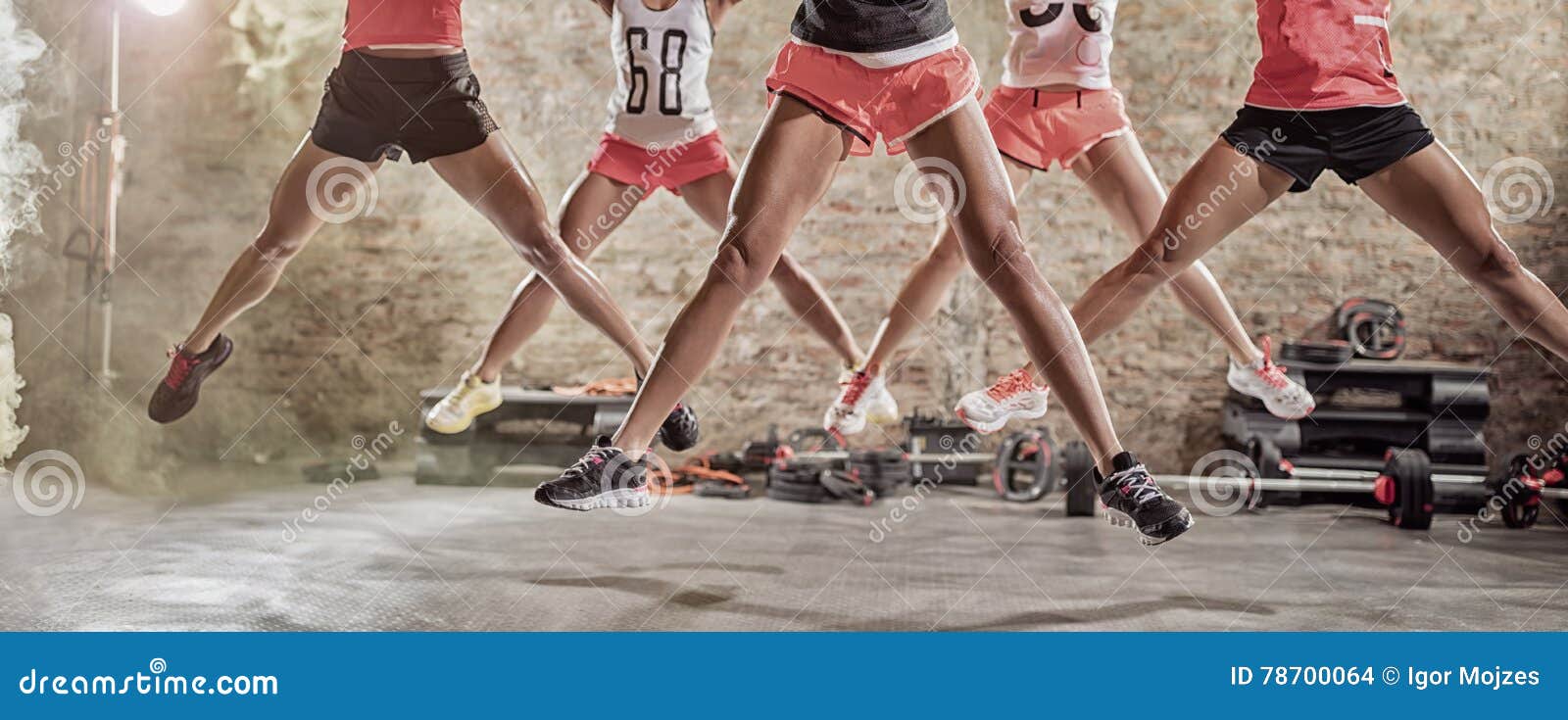 Jumping exercise stock photo. Image of action, high, fitness - 78700064