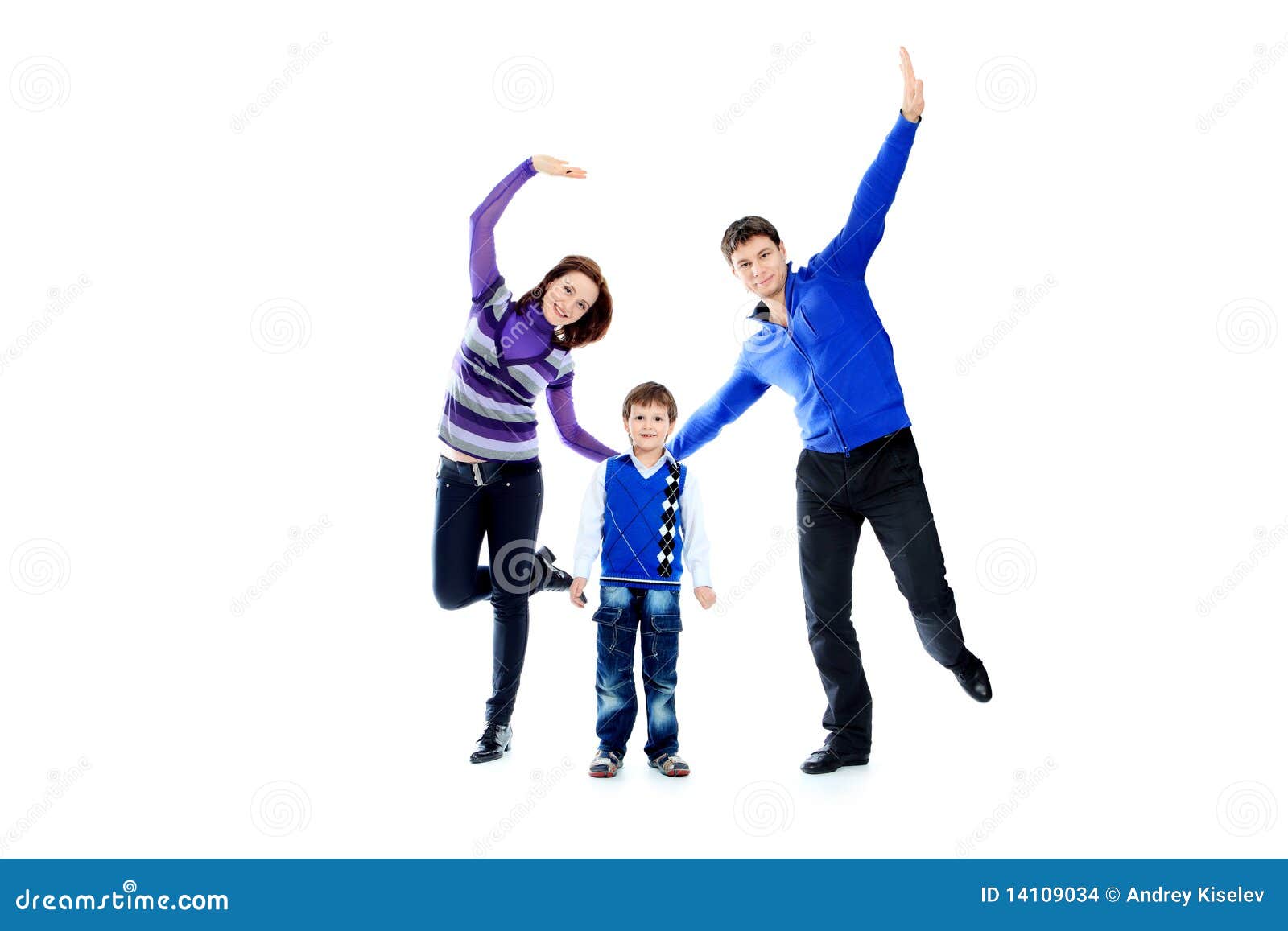 Jumping Family Royalty-Free Stock Image | CartoonDealer.com #14109034