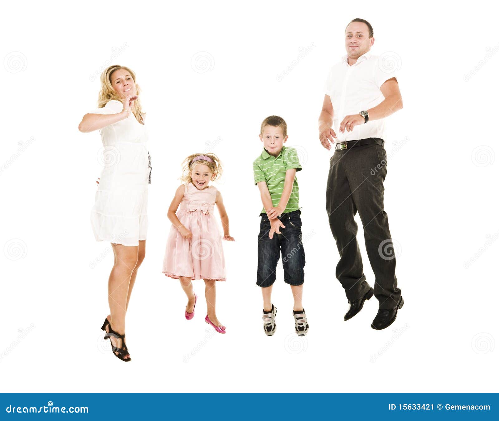 Jumping Family With Boy On Autumnal Meadow Collage Royalty-Free Stock ...