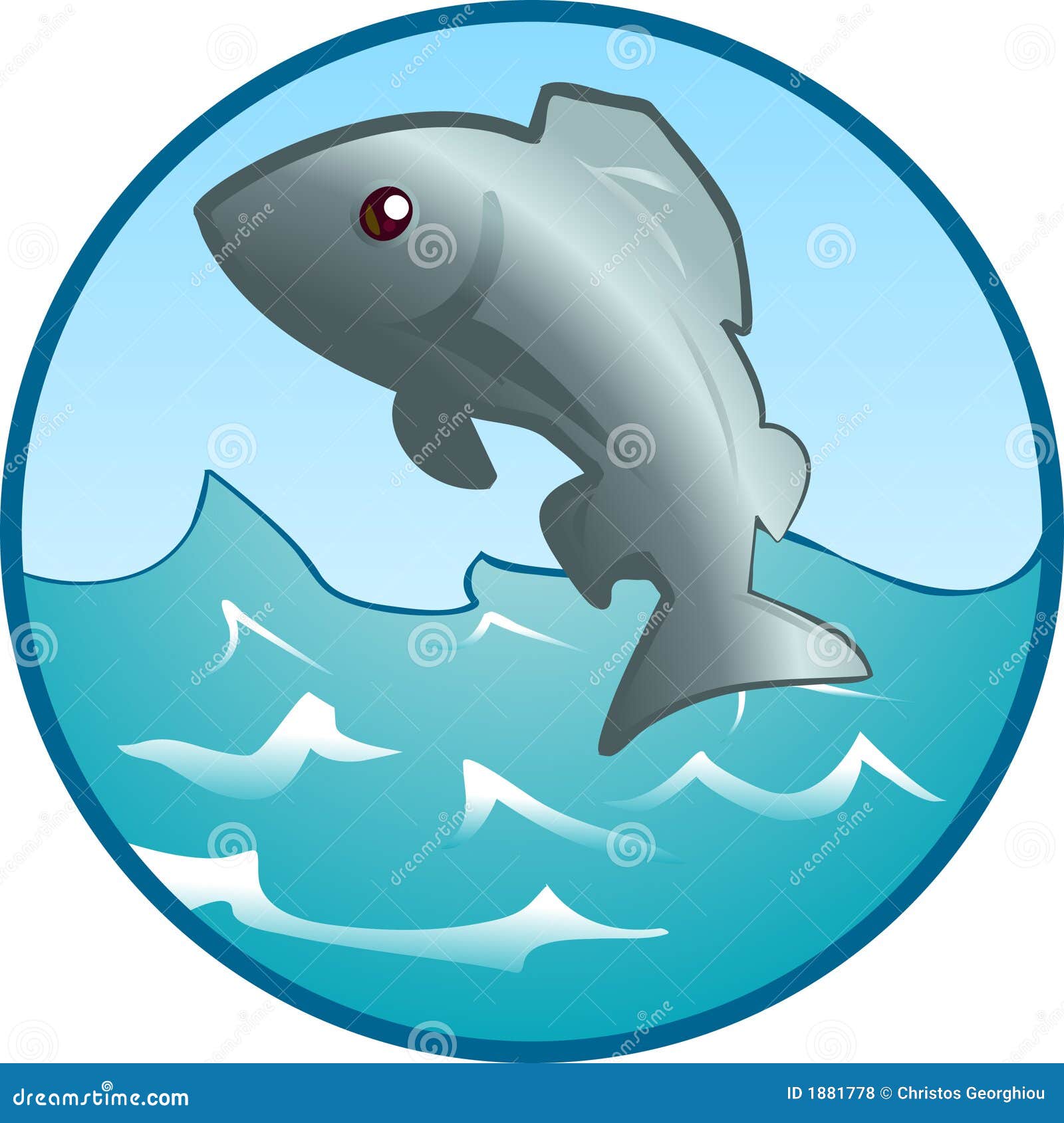 Jumping Fish stock vector. Illustration of aquatic, fish - 1881778