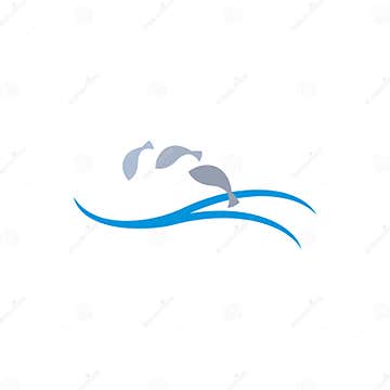 Jumping Fish Logo Vector Clipart Stock Vector - Illustration of icon ...