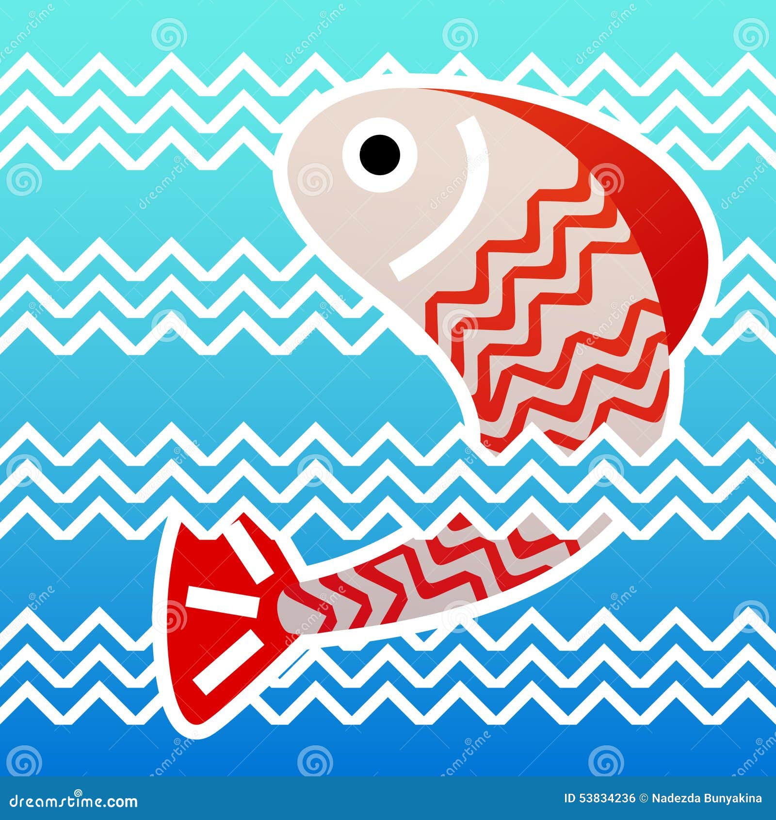 Jumping Fish Vector Illustration | CartoonDealer.com #53834236