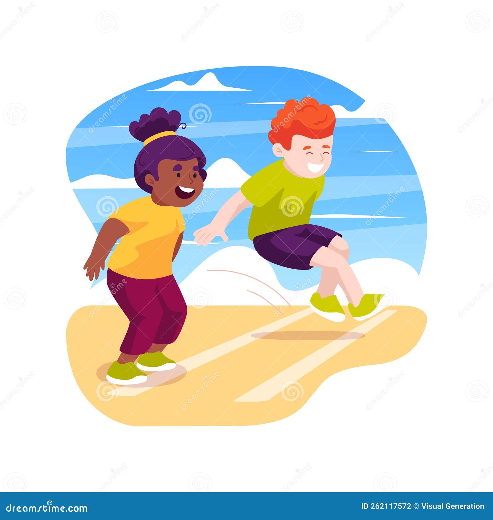 Jumping Forward Isolated Cartoon Vector Illustration. Stock Vector ...