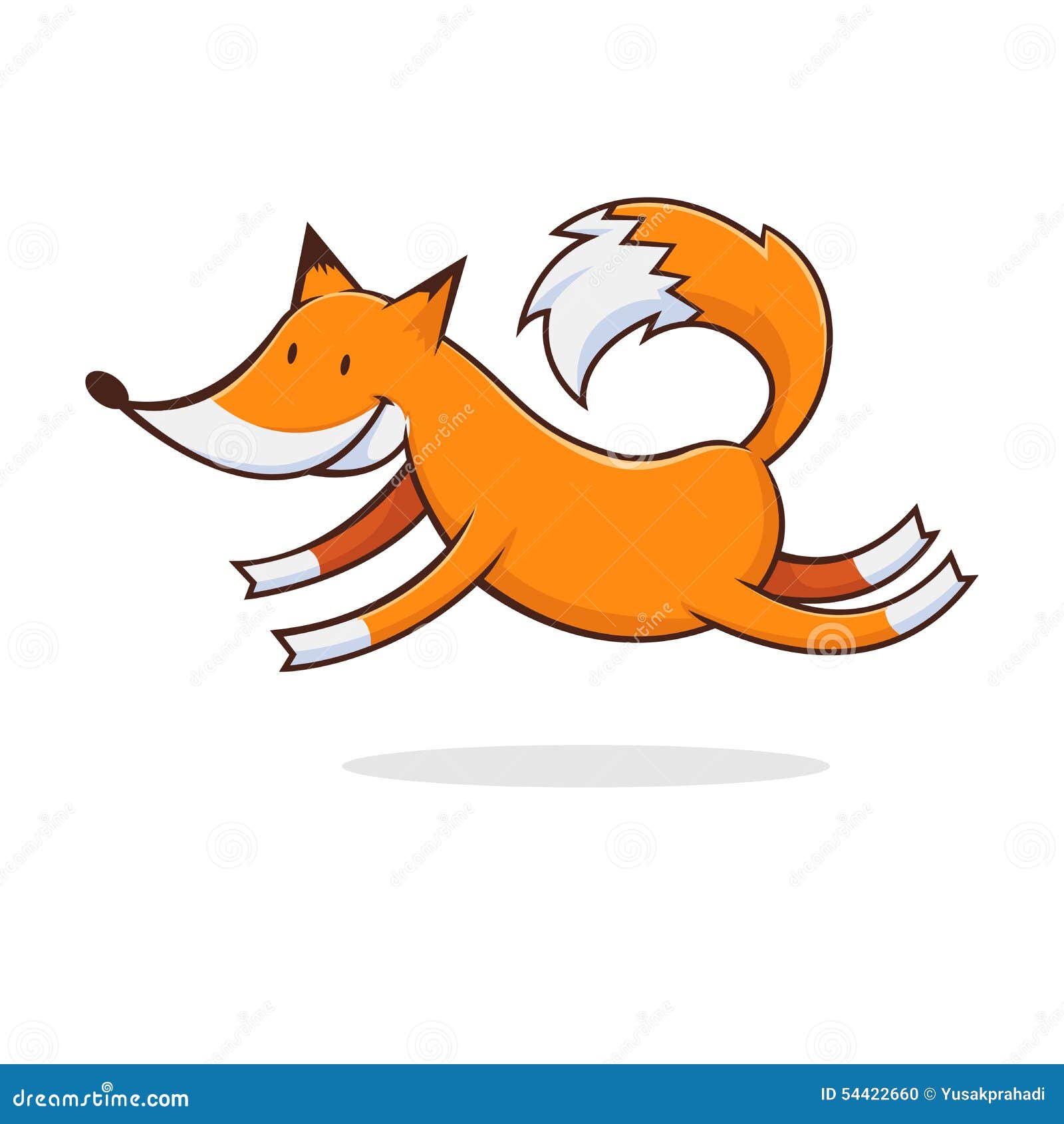 Jumping Fox Illustration stock vector. Illustration of legs - 54422660
