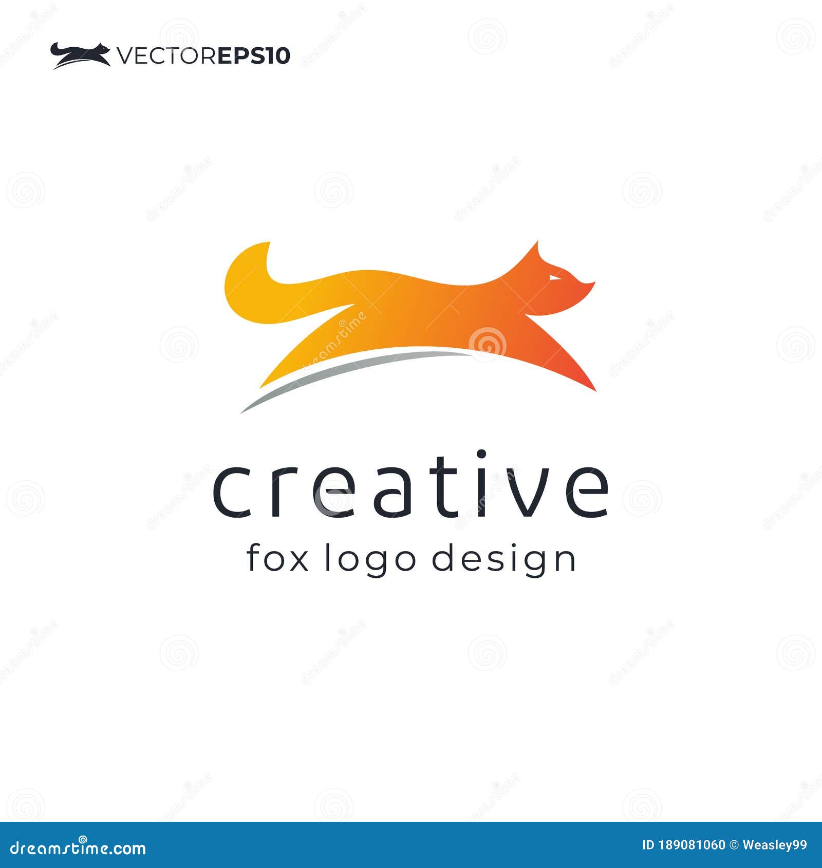 Jumping Fox Logo Design Inspiration Stock Vector - Illustration of wild ...