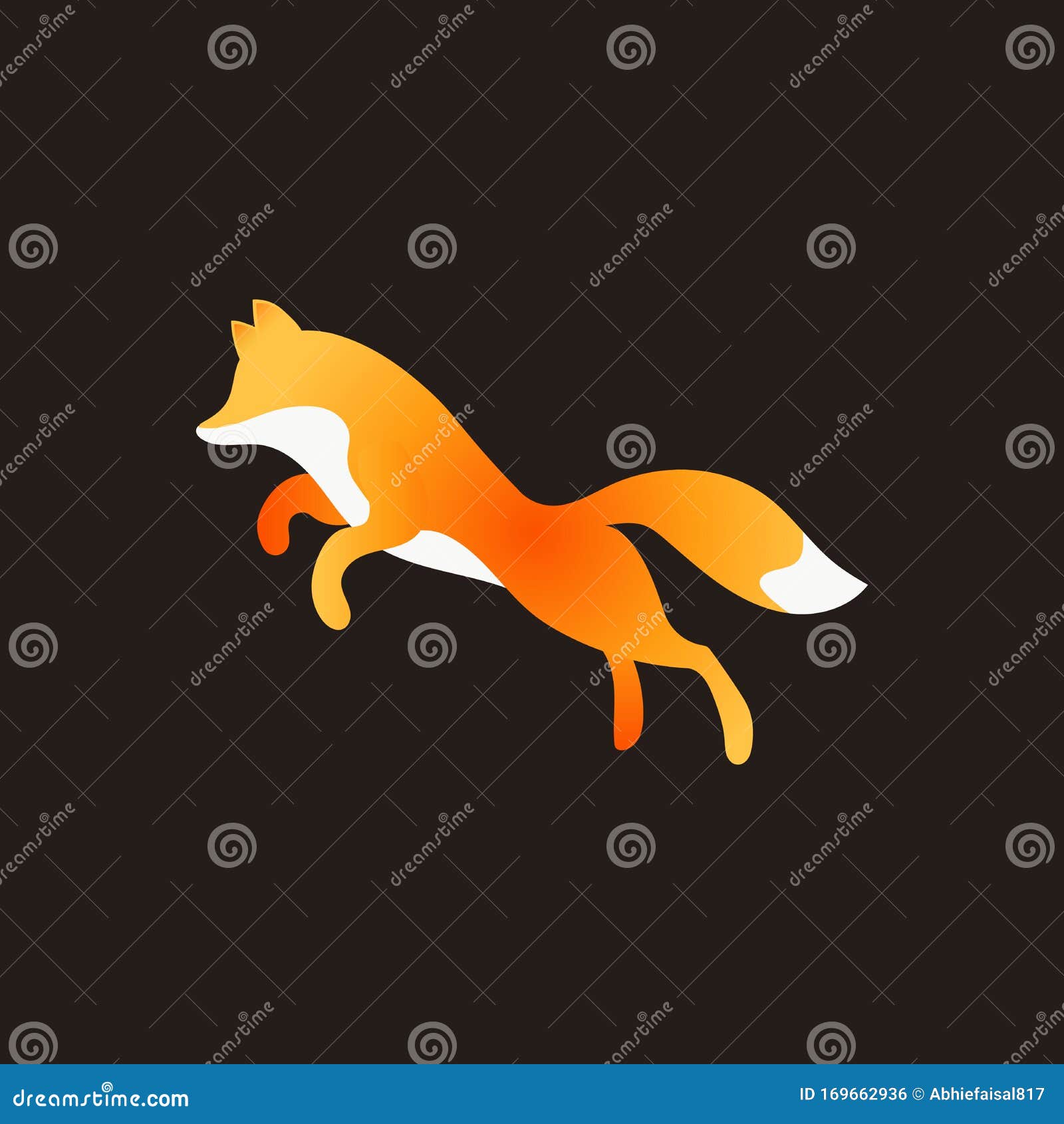 Jumping Fox Vector Logo Icon Template Stock Vector - Illustration of ...
