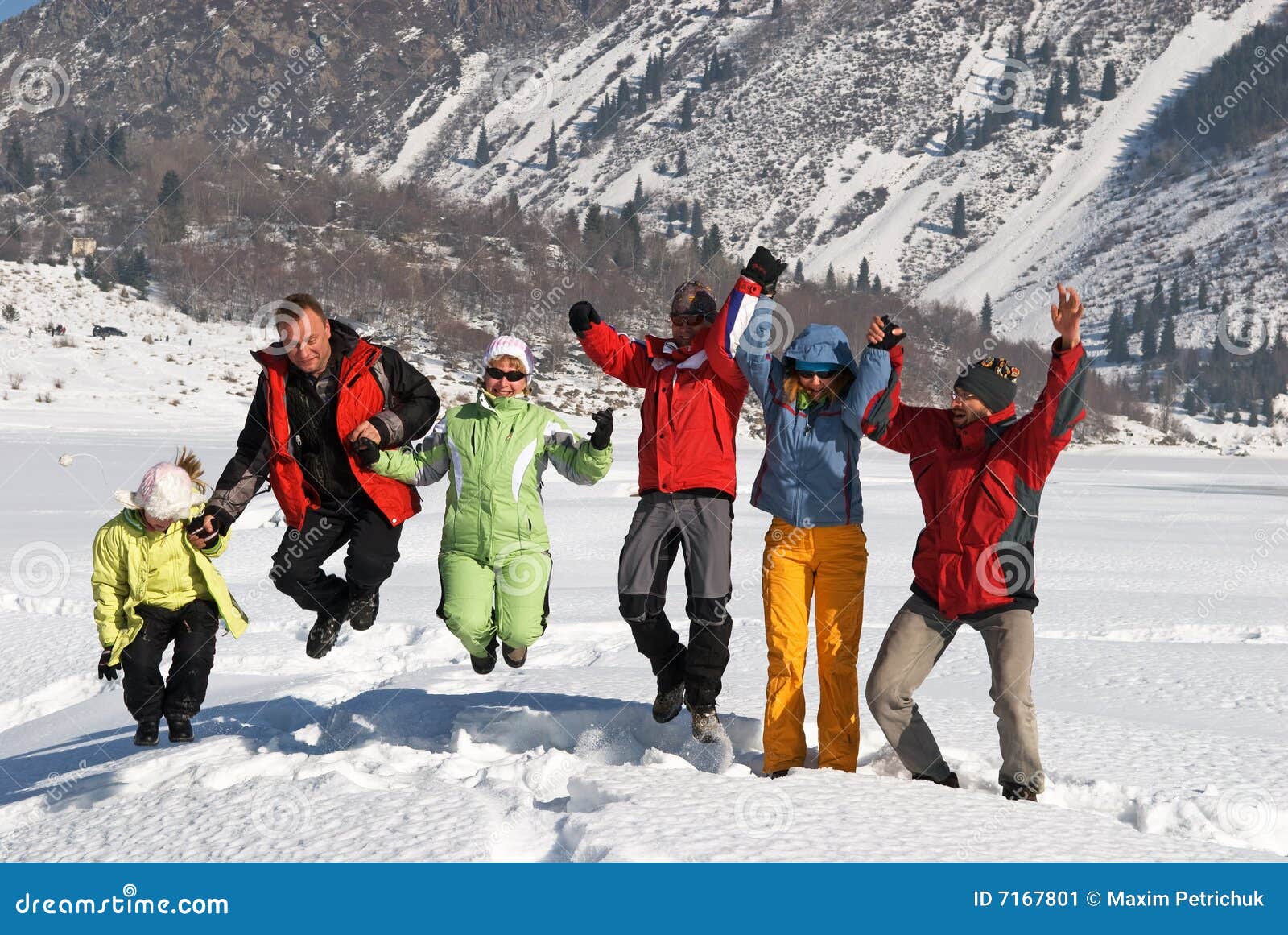 Jumping friends stock image. Image of enjoy, jumping, people - 7167801