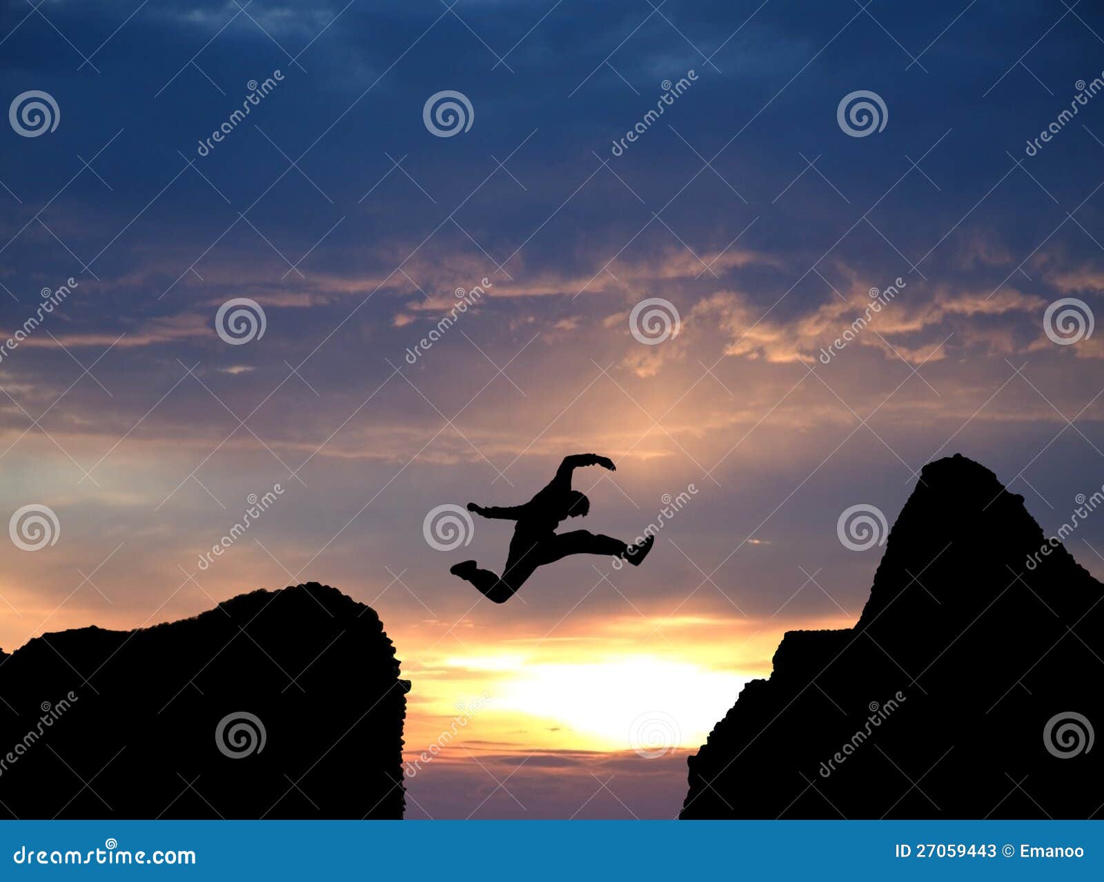 Jumping a gap in sunset stock image. Image of emotion - 27059443