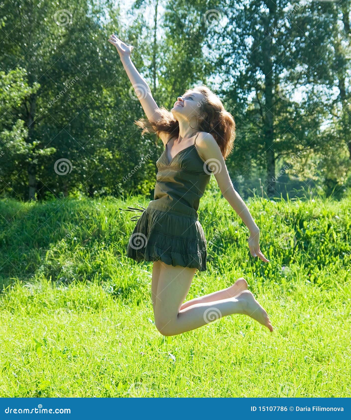 Jumping girl stock photo. Image of leisure, freedom, active - 15107786