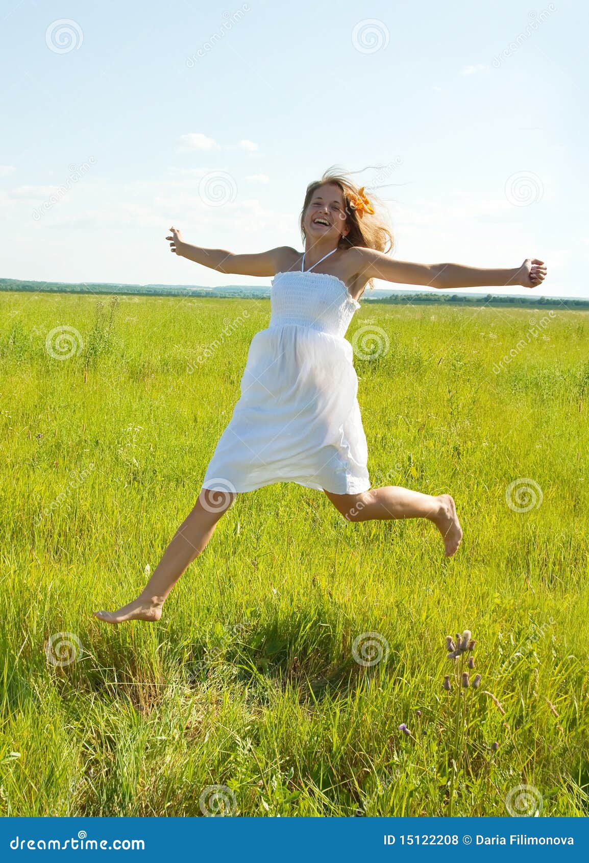 Jumping girl stock photo. Image of happy, outdoor, jumping - 15122208
