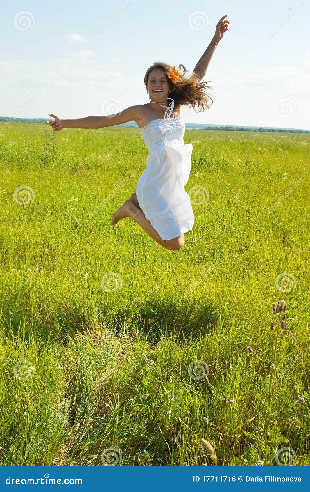 Jumping girl stock photo. Image of beauty, motion, model - 17711716