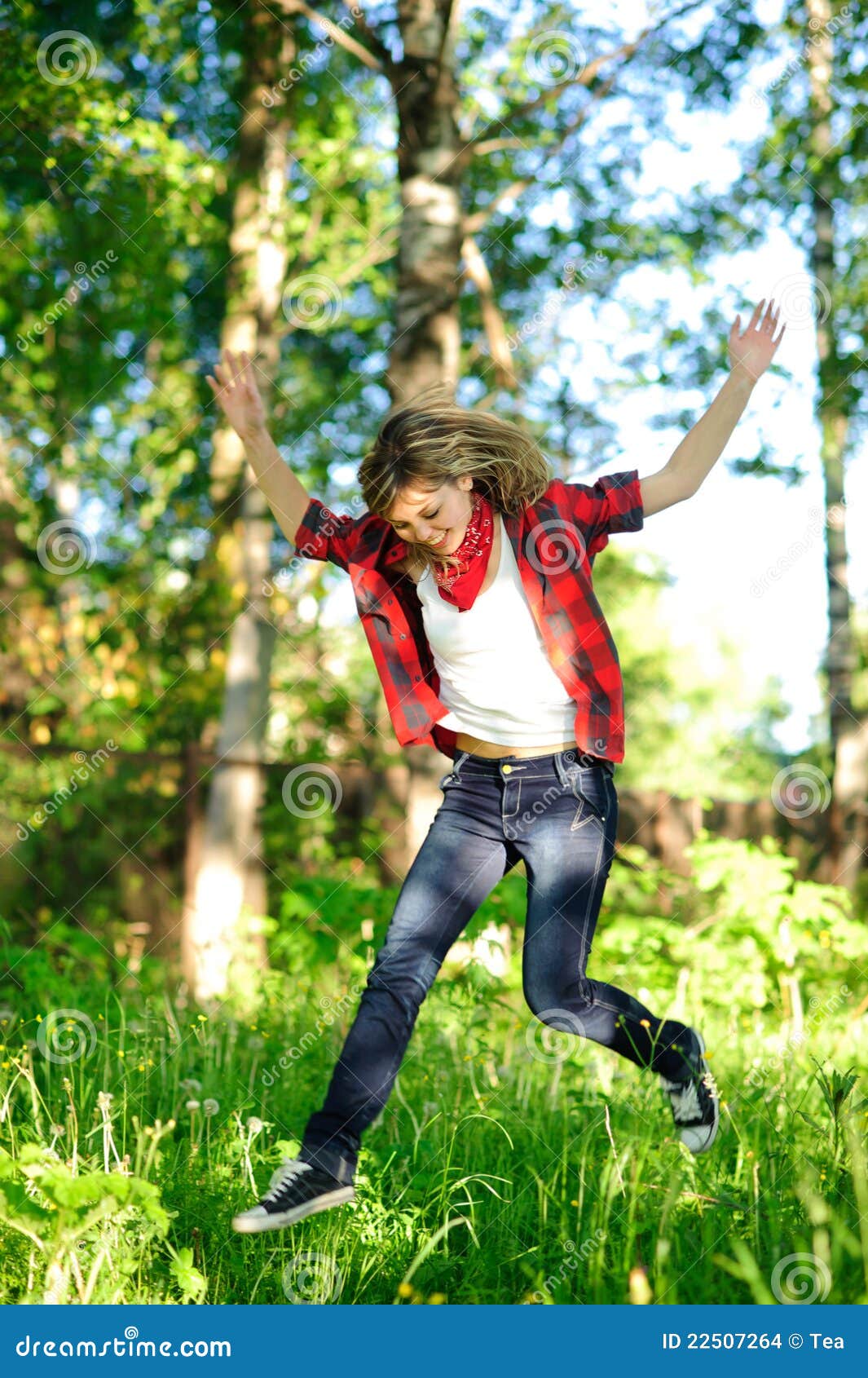 Jumping girl stock photo. Image of emotion, hover, blithe - 22507264