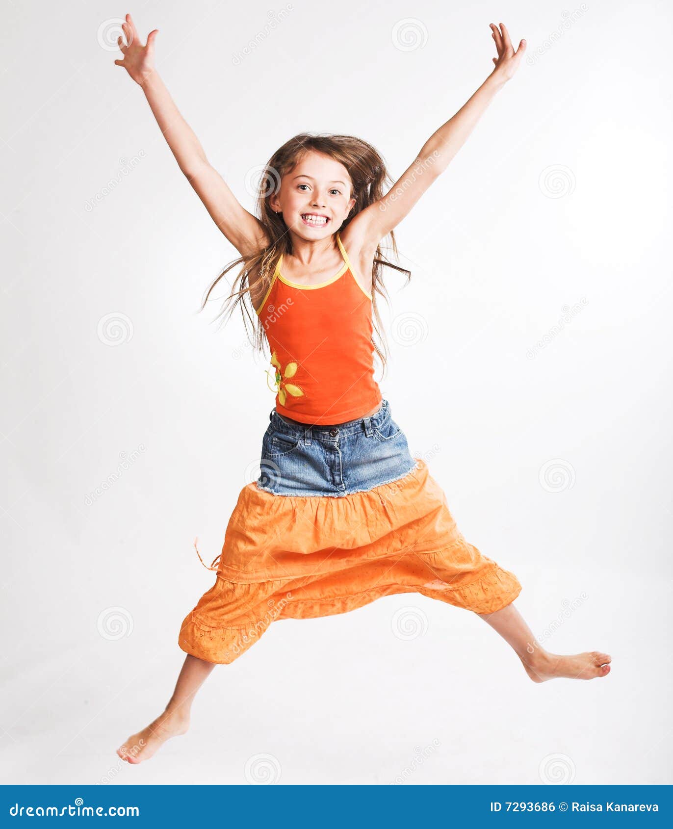 Jumping girl stock photo. Image of acting, casual, healthy - 7293686