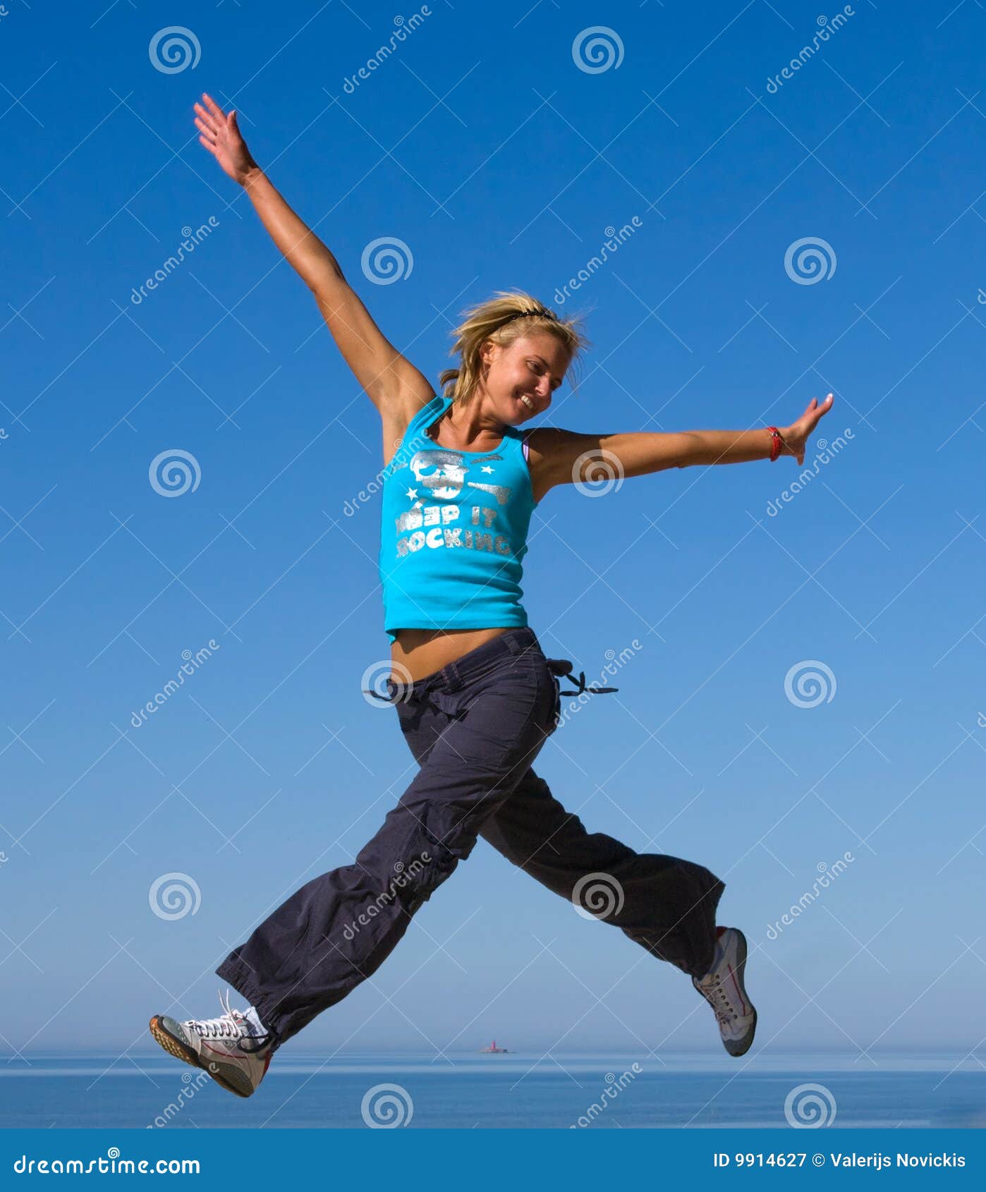 Jumping girl stock image. Image of beauty, motion, person - 9914627
