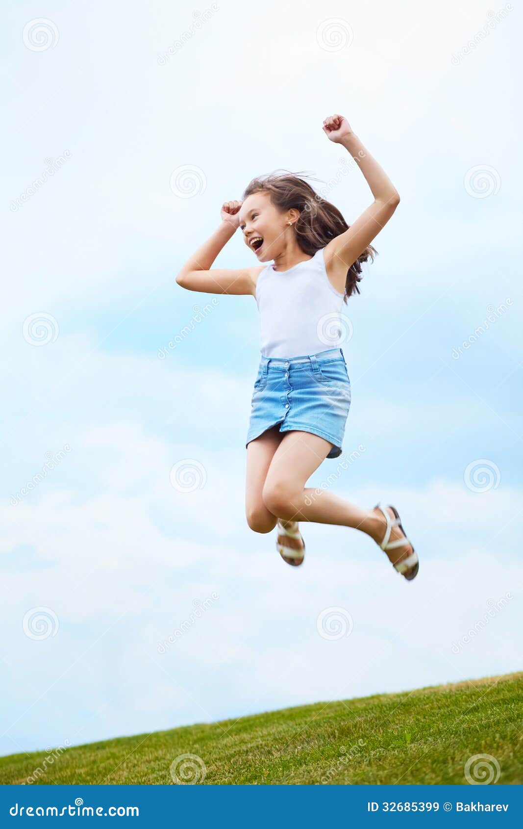 Jumping girl stock image. Image of pretty, looking, female - 32685399