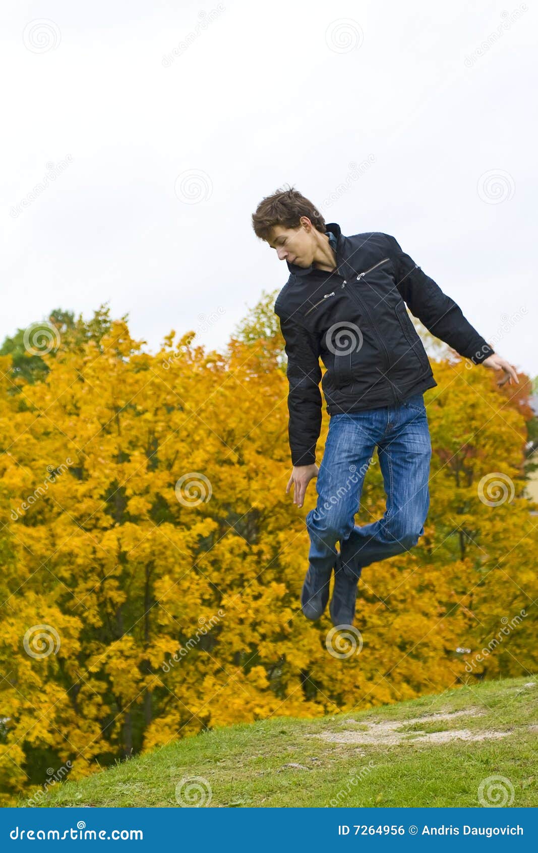 Jumping guy stock photo. Image of wellness, lifestyles - 7264956