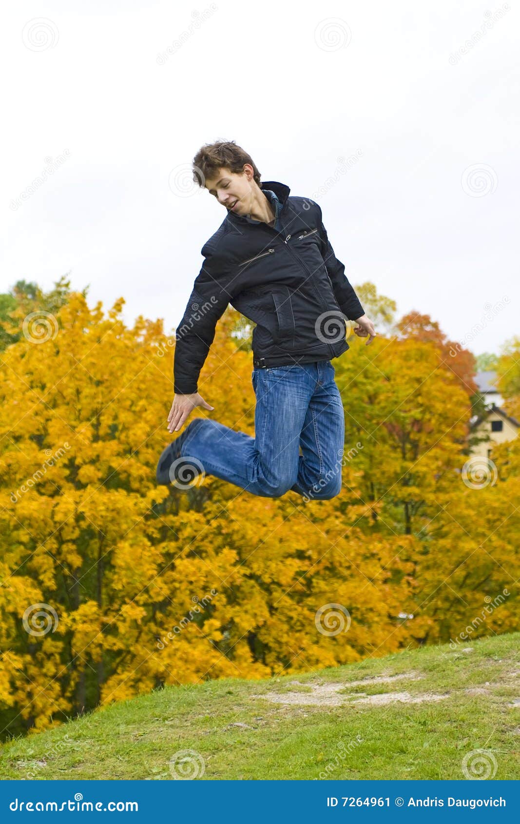 Jumping guy stock image. Image of beautiful, teenagers - 7264961