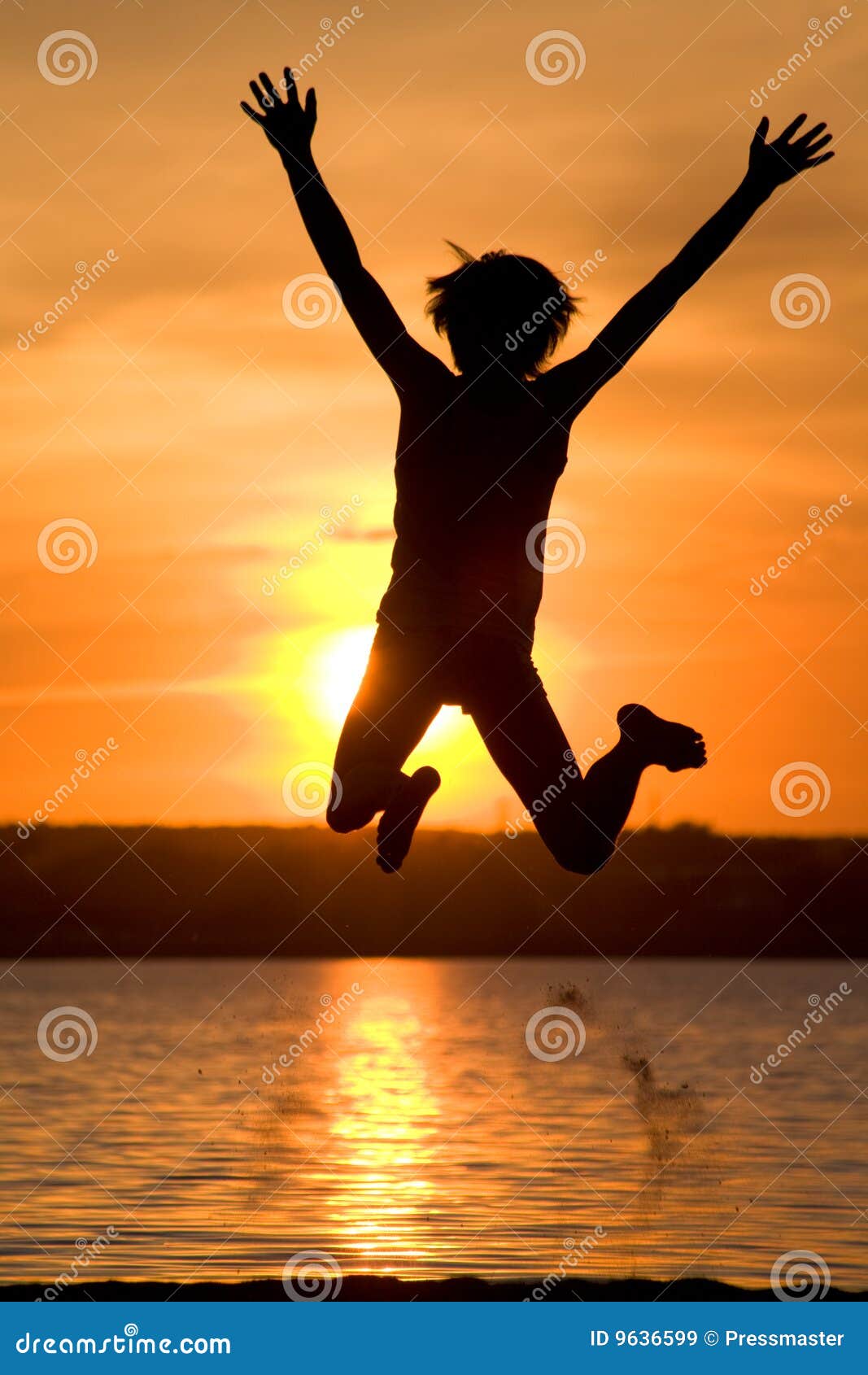 Jumping guy stock image. Image of raising, male, lake - 9636599