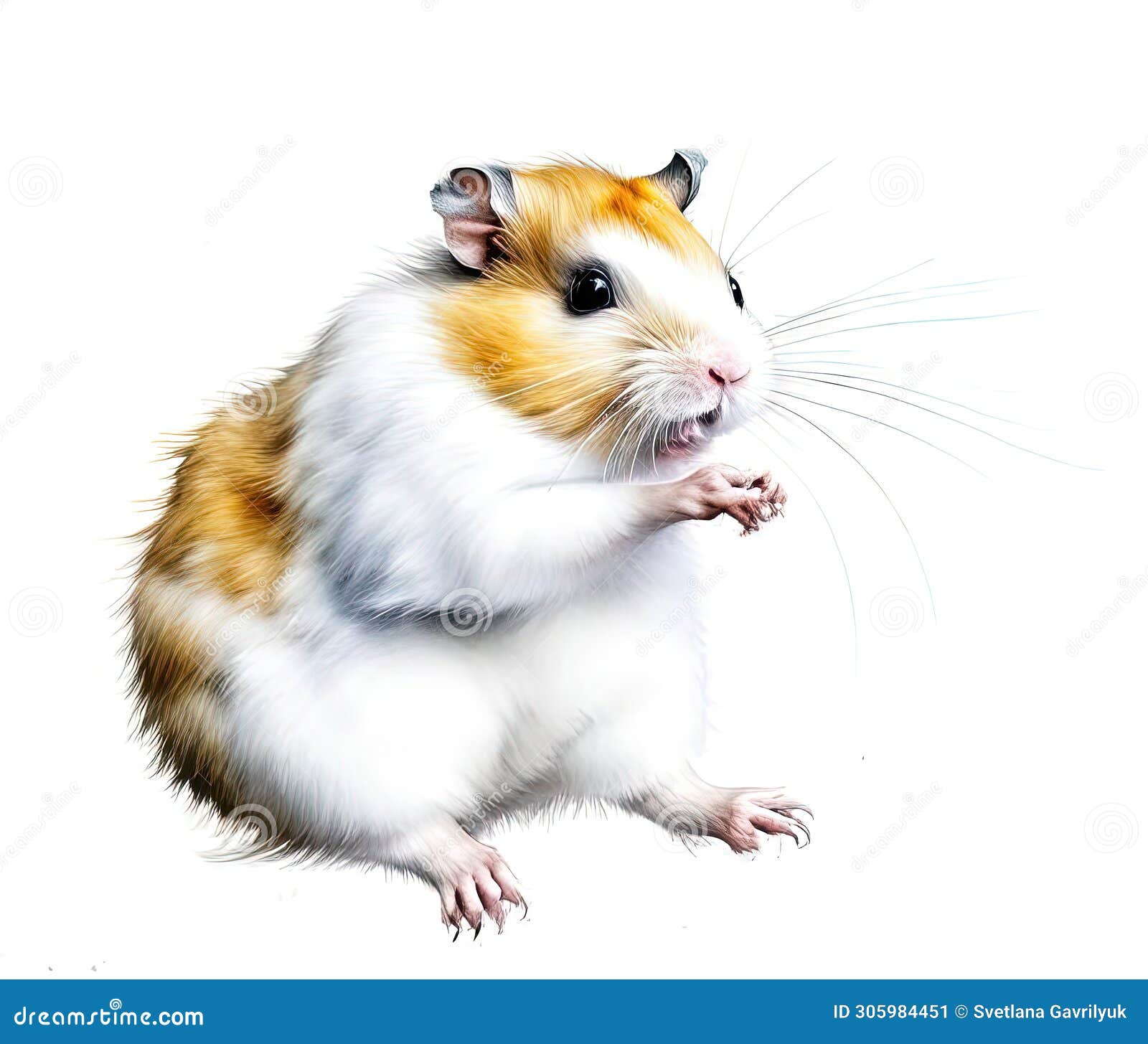 Hamster In The Jump. Funny Hamster, Flying. Cute Little Hamster Try ...