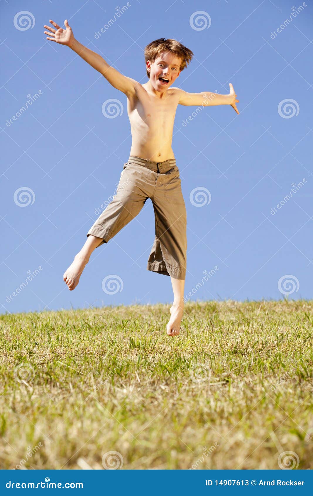 Jumping happy boy stock image. Image of closeup, happy - 14907613