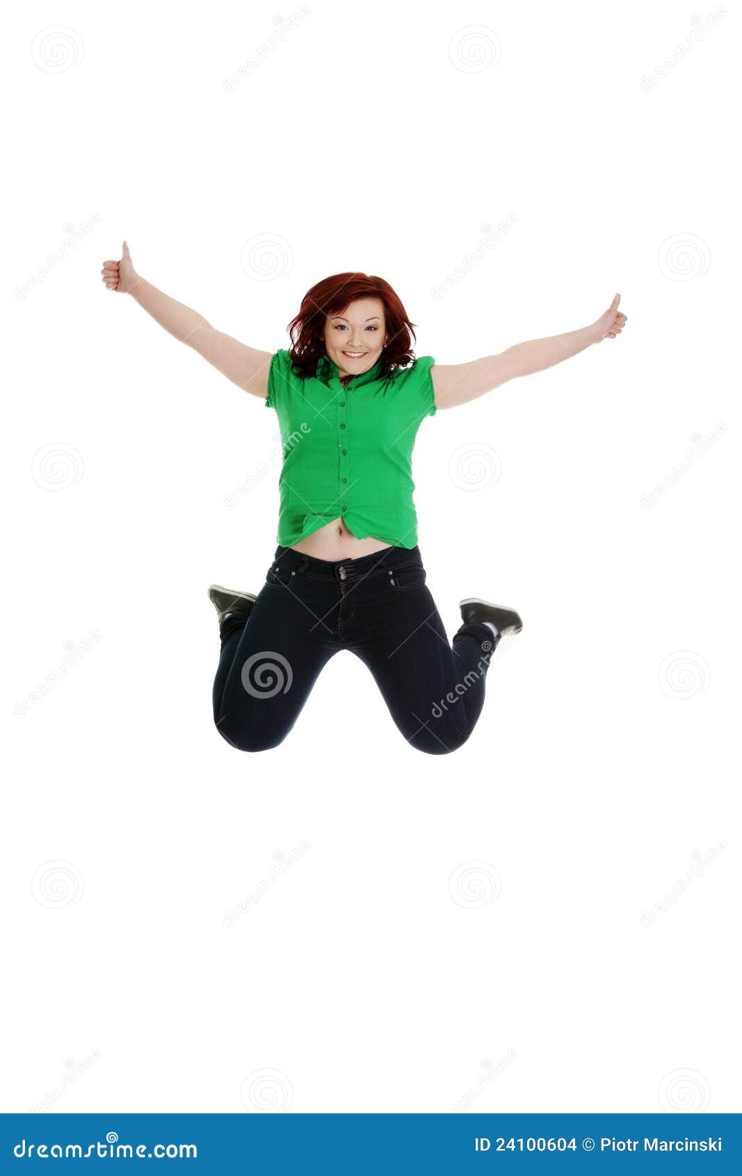Jumping happy woman stock photo. Image of lady, caucasian - 24100604
