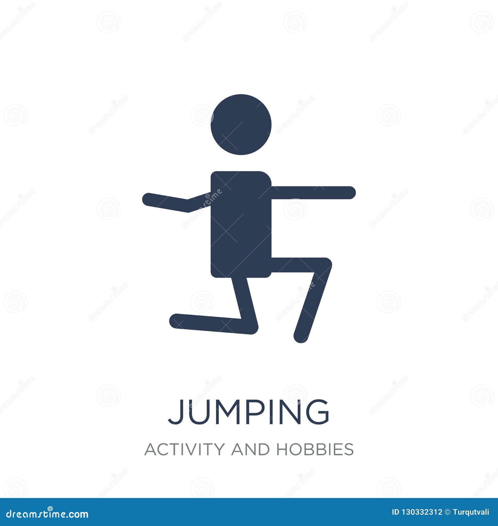 Jumping Icon. Trendy Flat Vector Jumping Icon on White Background from ...