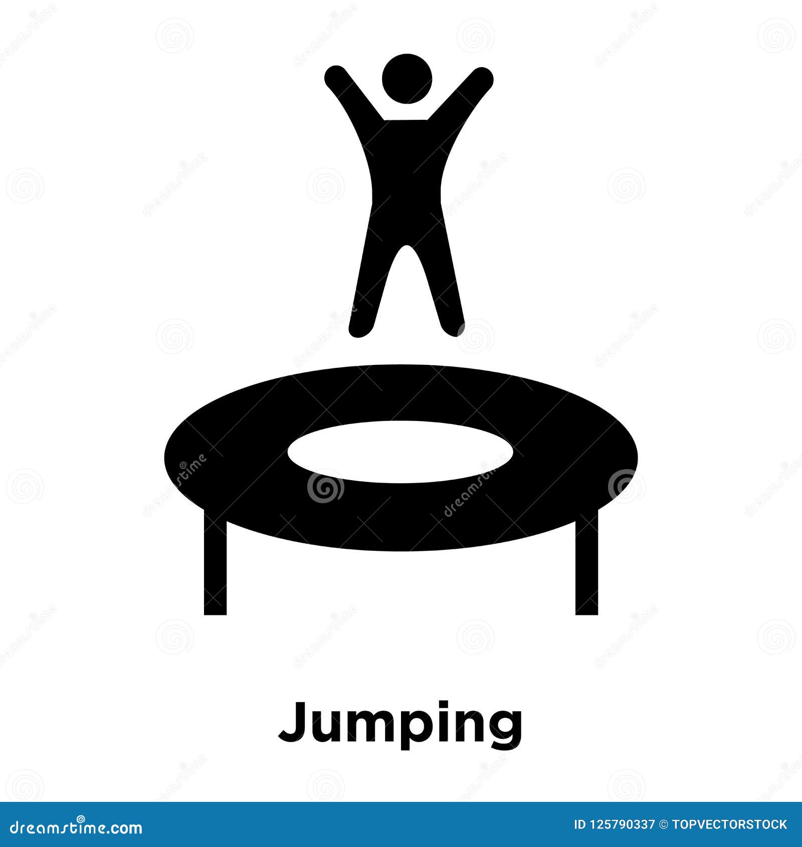 Jumping Icon Vector Isolated on White Background, Logo Concept O Stock ...