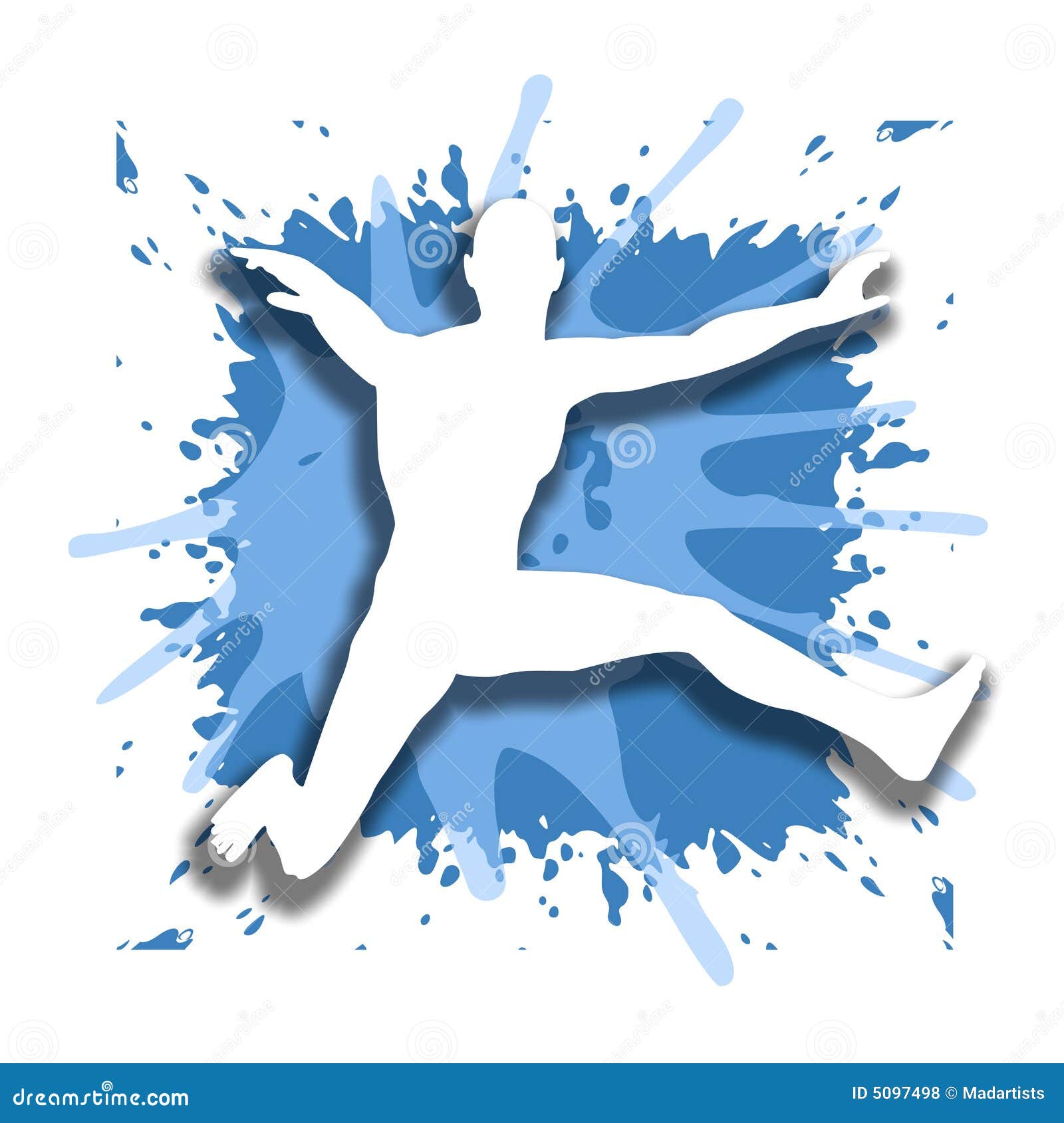 Jumping Jack Splash stock illustration. Illustration of water - 5097498