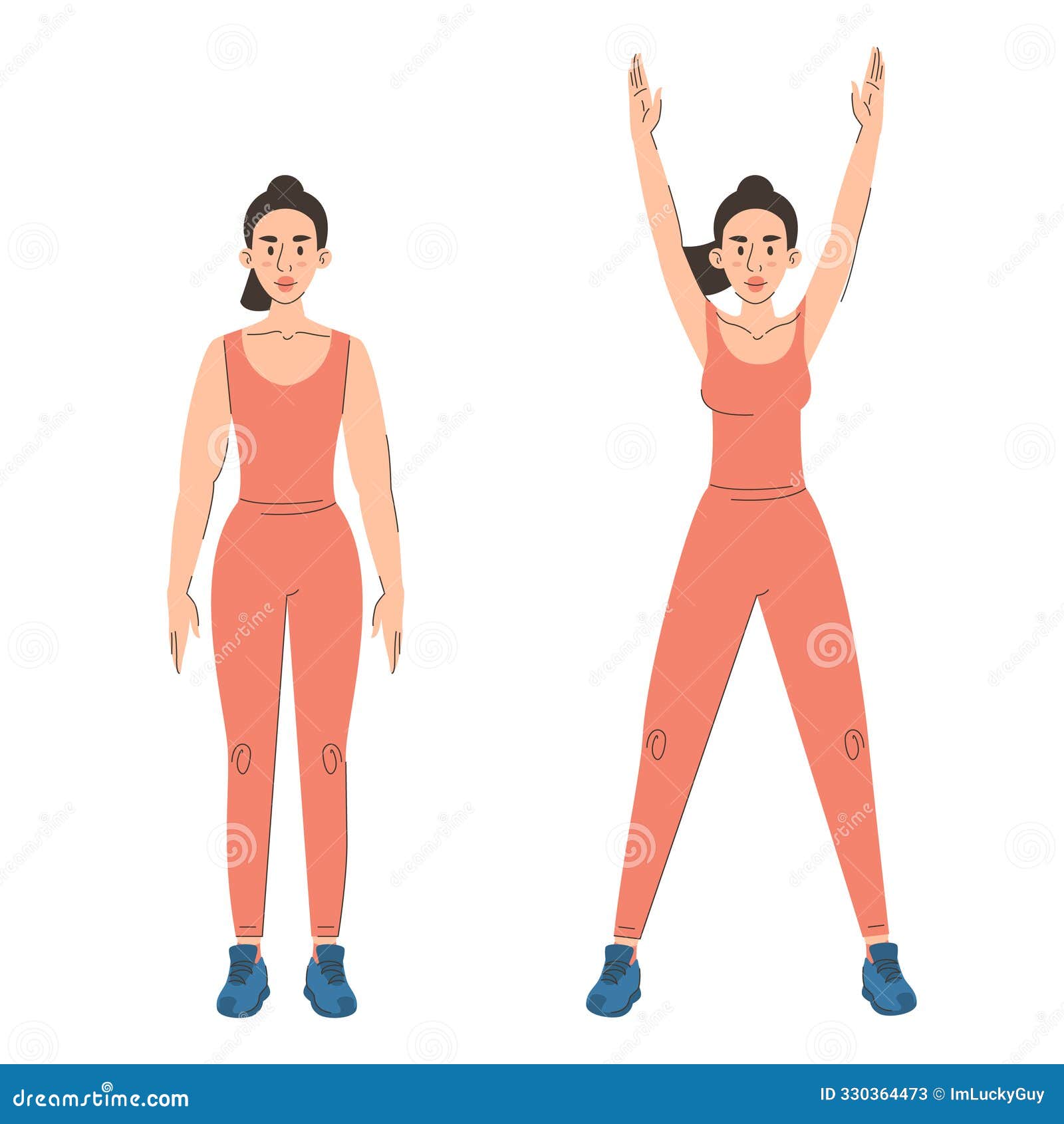 Jumping Jacks Exercise For Fitness Junkie Man. Star Jumps. Jacked Male ...