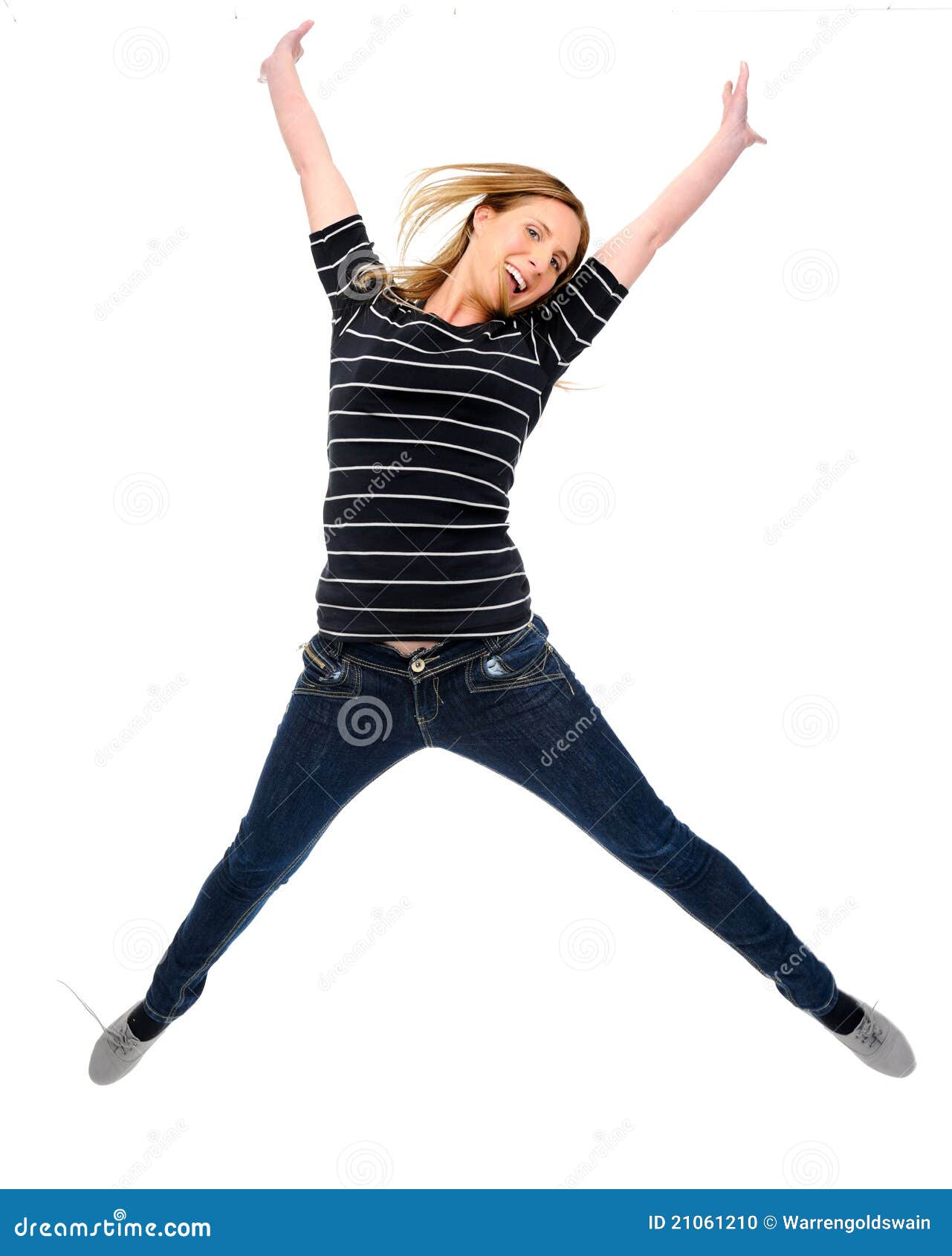 Jumping for joy stock photo. Image of leap, pleasure - 21061210
