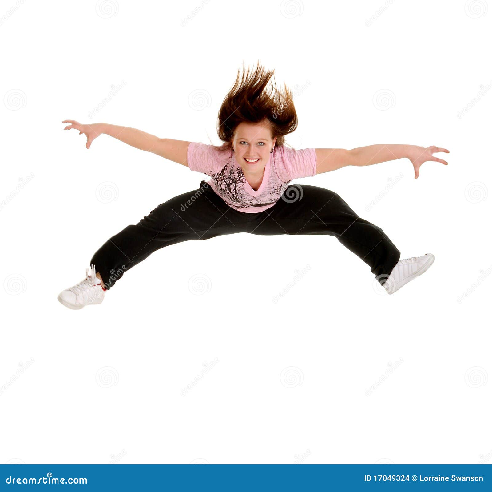 Jumping for Joy Dancer stock photo. Image of female, freedom - 17049324