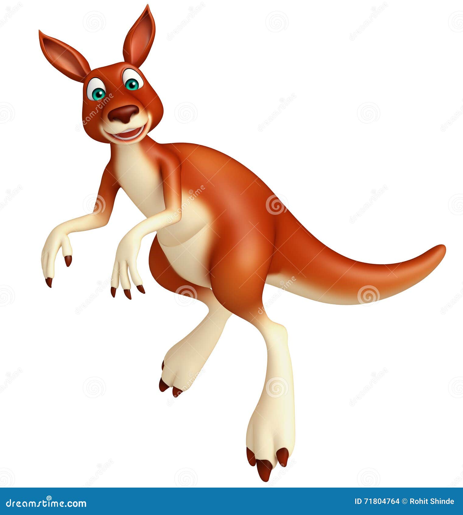 Jumping Kangaroo Cartoon Character Stock Illustration - Illustration of ...