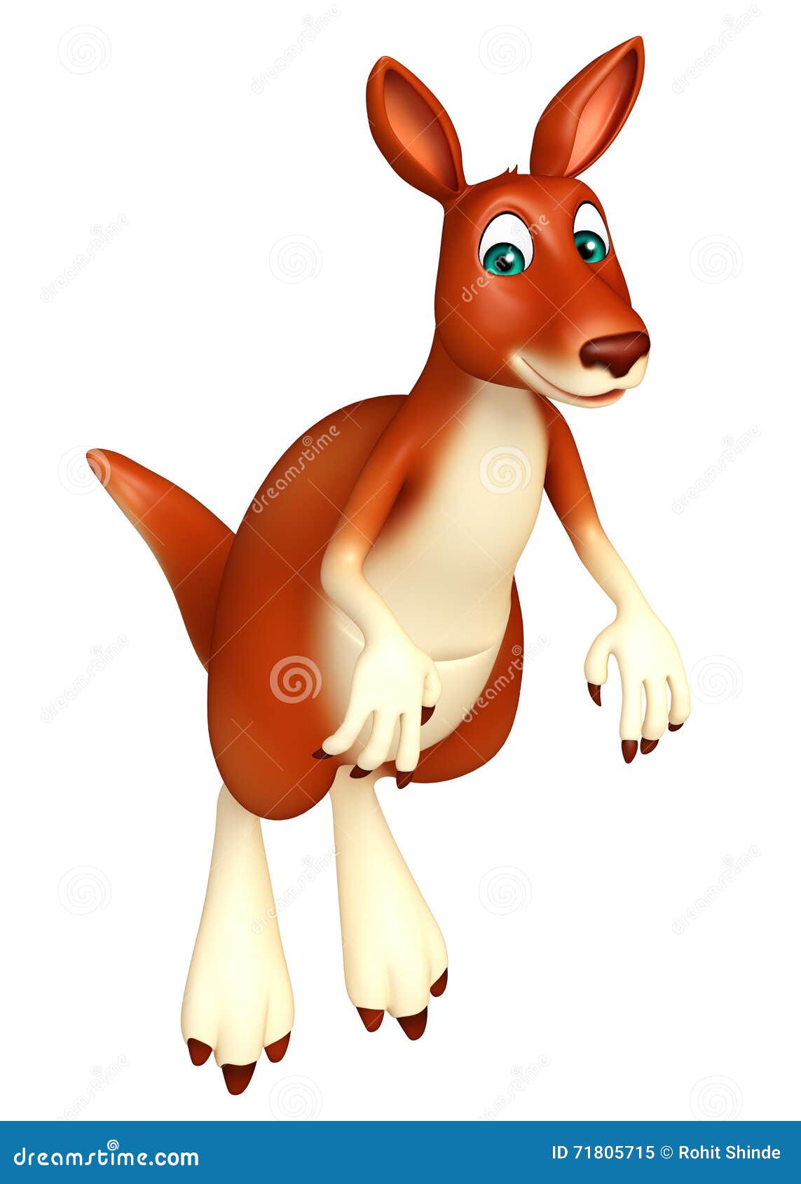Jumping Kangaroo Cartoon Character Stock Illustration - Illustration of ...