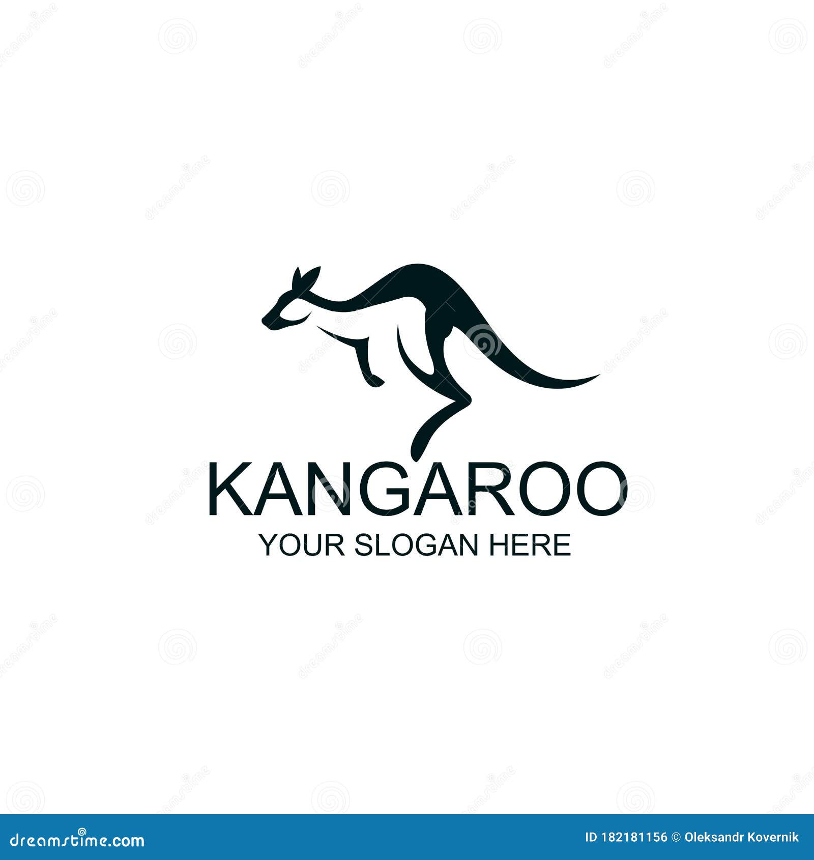 Jumping kangaroo icon stock vector. Illustration of australia - 182181156