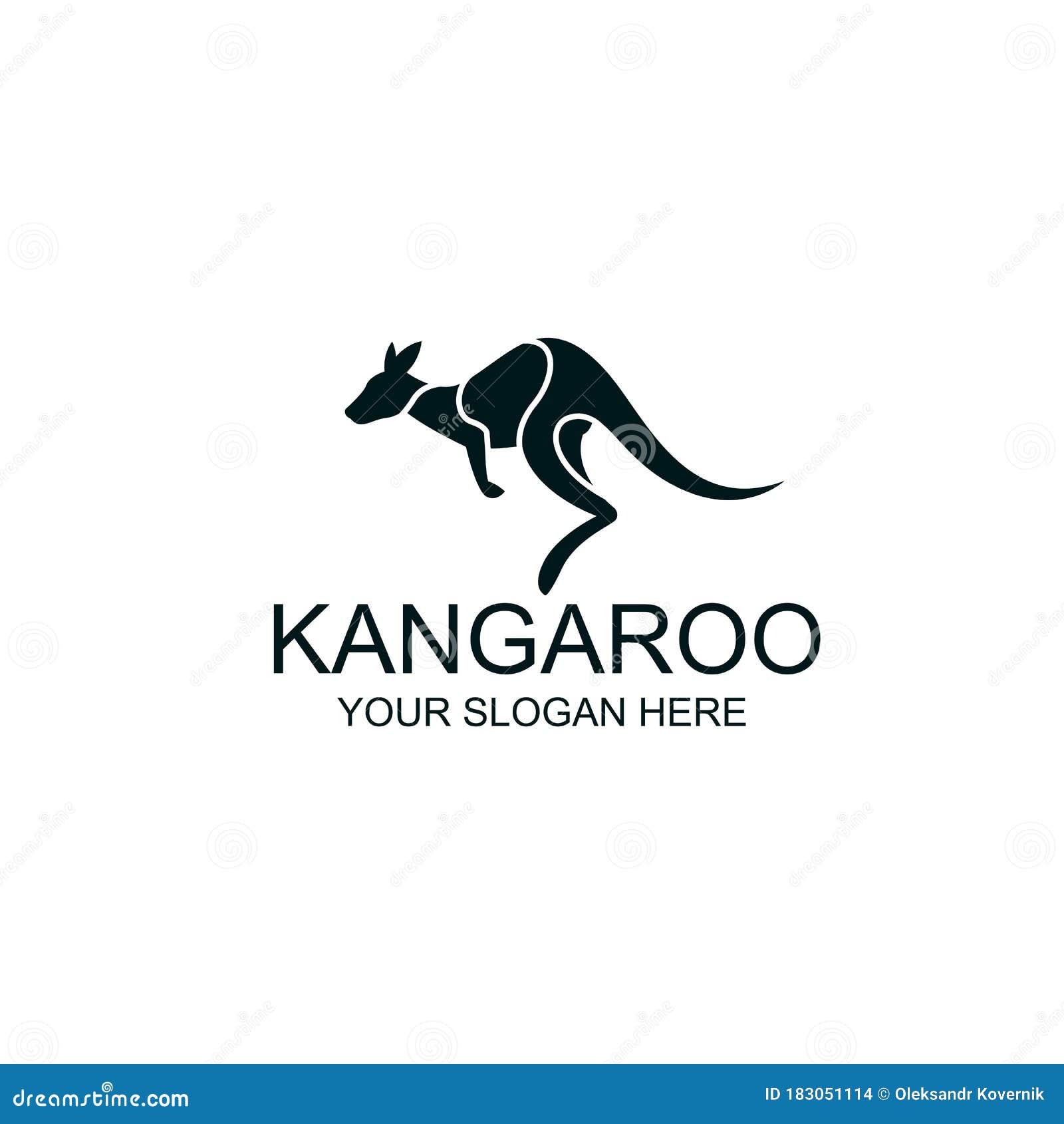 Kangaroo Icon Side View. Australian Logo Symbol. Isolated Vector ...