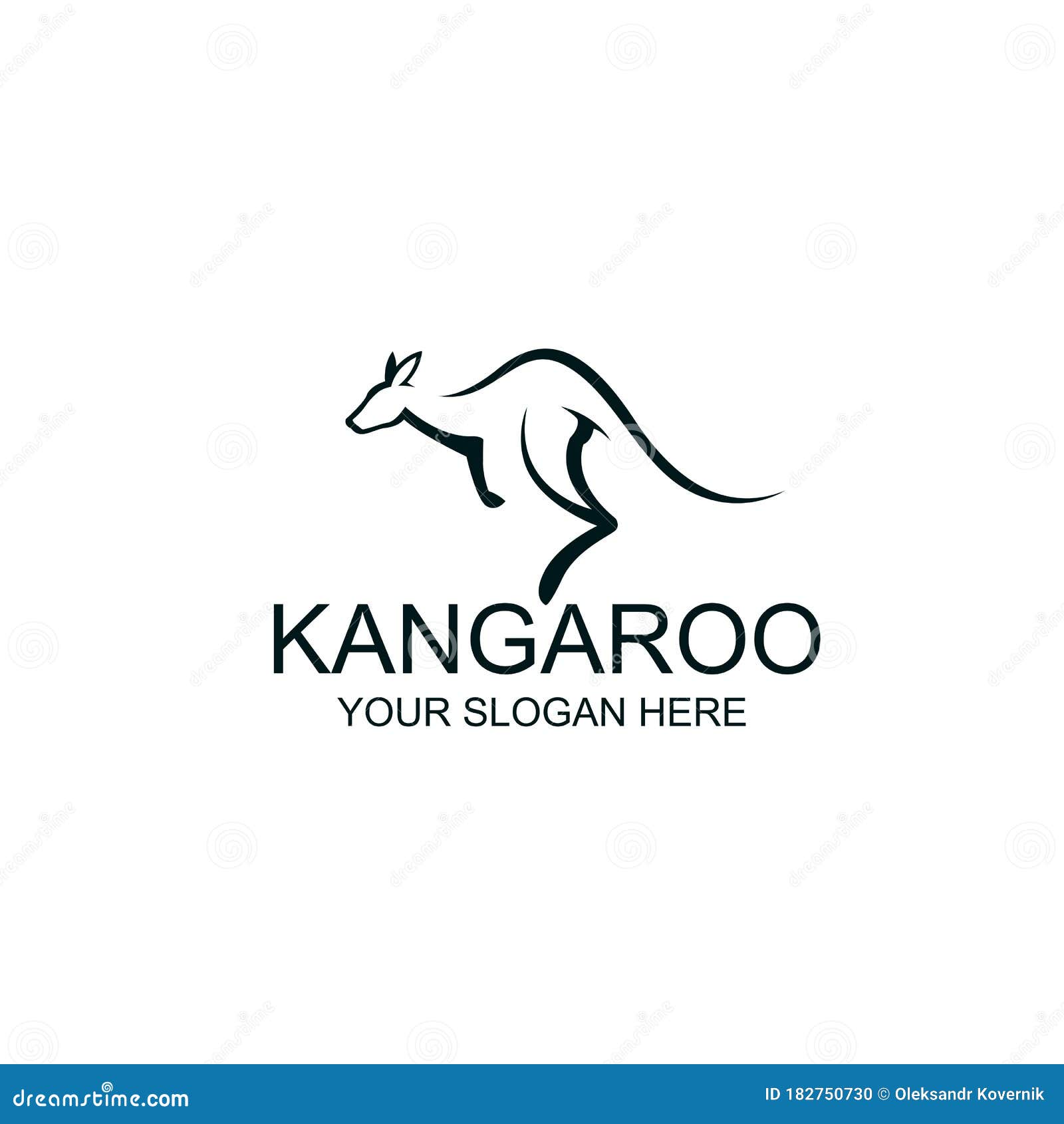 Jumping kangaroo icon stock vector. Illustration of sign - 182750730