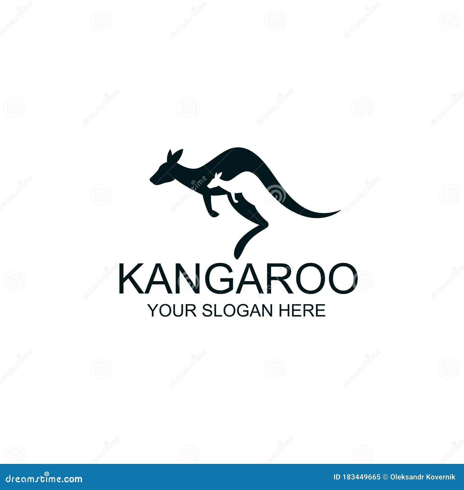 Kangaroo Icon Side View. Australian Logo Symbol. Isolated Vector ...