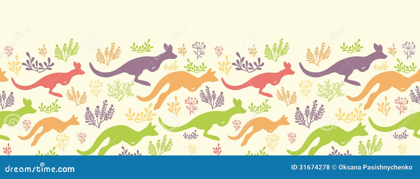 Kangaroo Border Stock Illustrations – 475 Kangaroo Border Stock ...