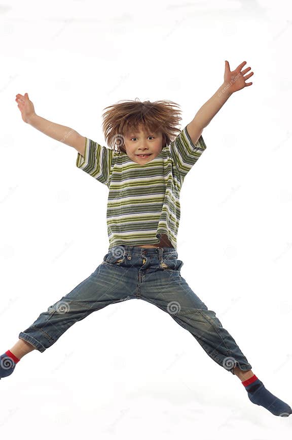 Jumping kid stock image. Image of healthy, happiness, childhood - 5010219