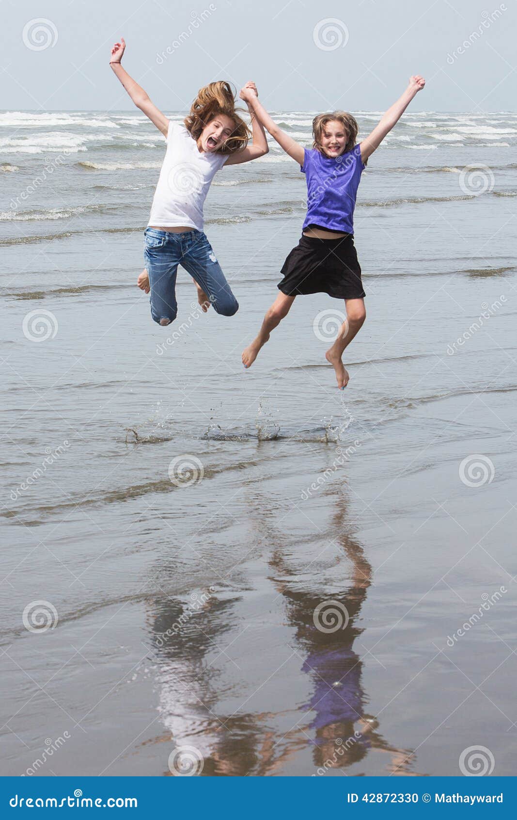 Jumping kids stock photo. Image of holding, leap, strength - 42872330