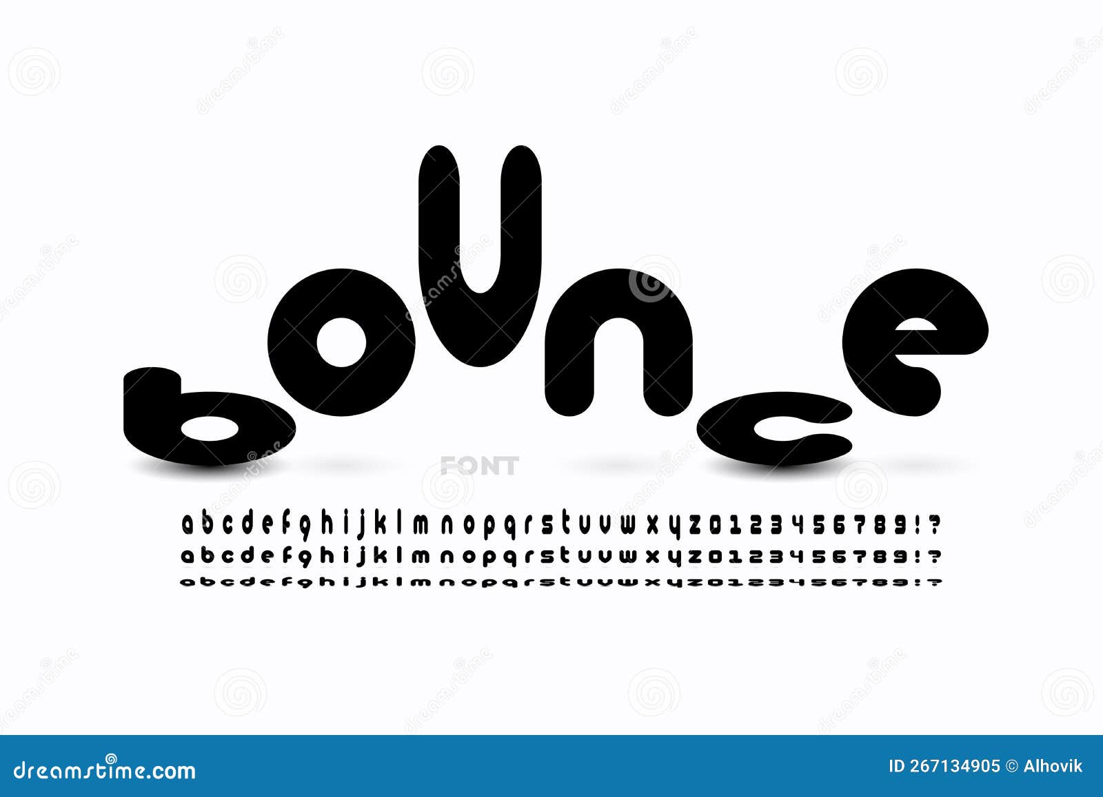 Shaky Style Font Cartoon Vector | CartoonDealer.com #164031369