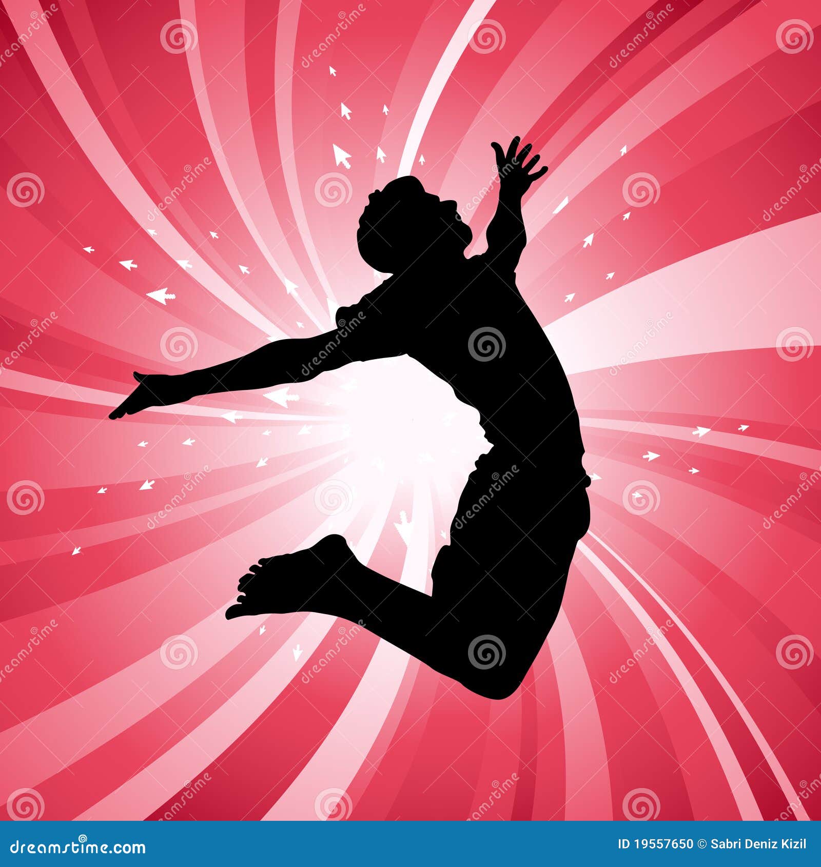 Jumping man stock vector. Illustration of freedom, people - 19557650