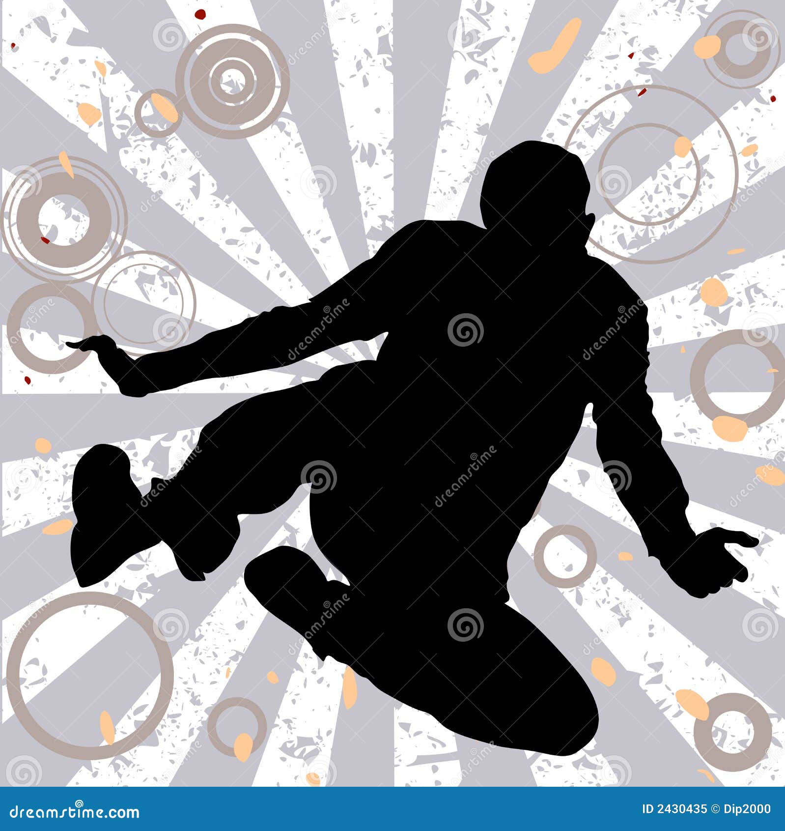 Jumping man stock vector. Illustration of funky, happy - 2430435