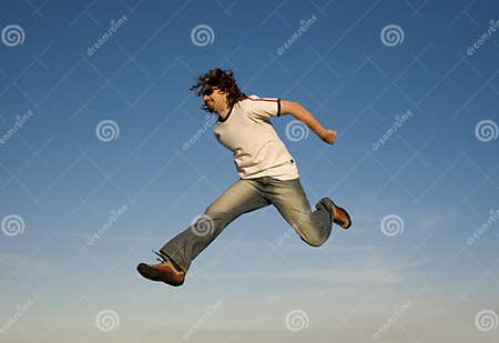 Jumping man stock image. Image of cool, high, playing, excitement - 735811