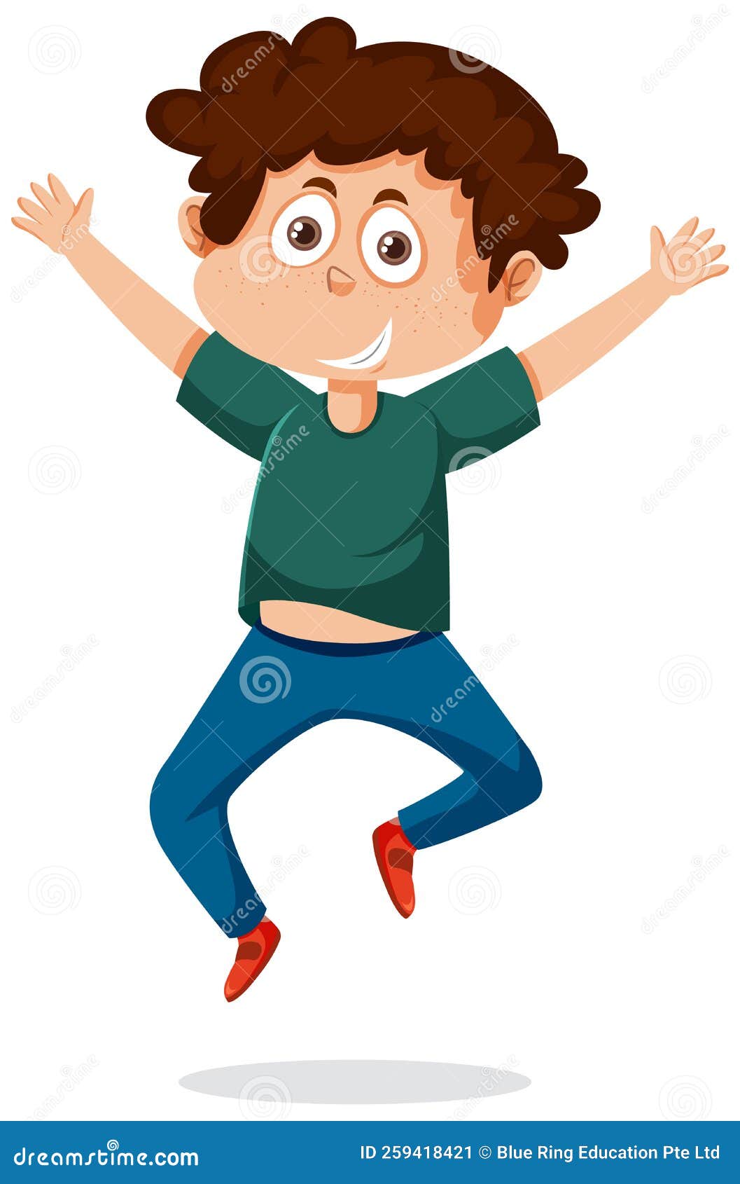 Jumping Man Cartoon Character Stock Vector - Illustration of male ...